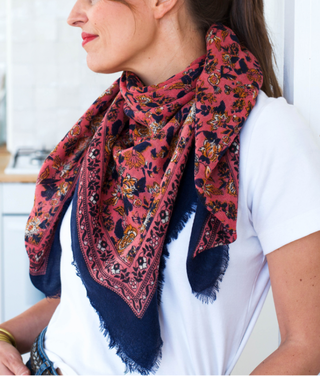 Foulard Laine - Ouna Pink